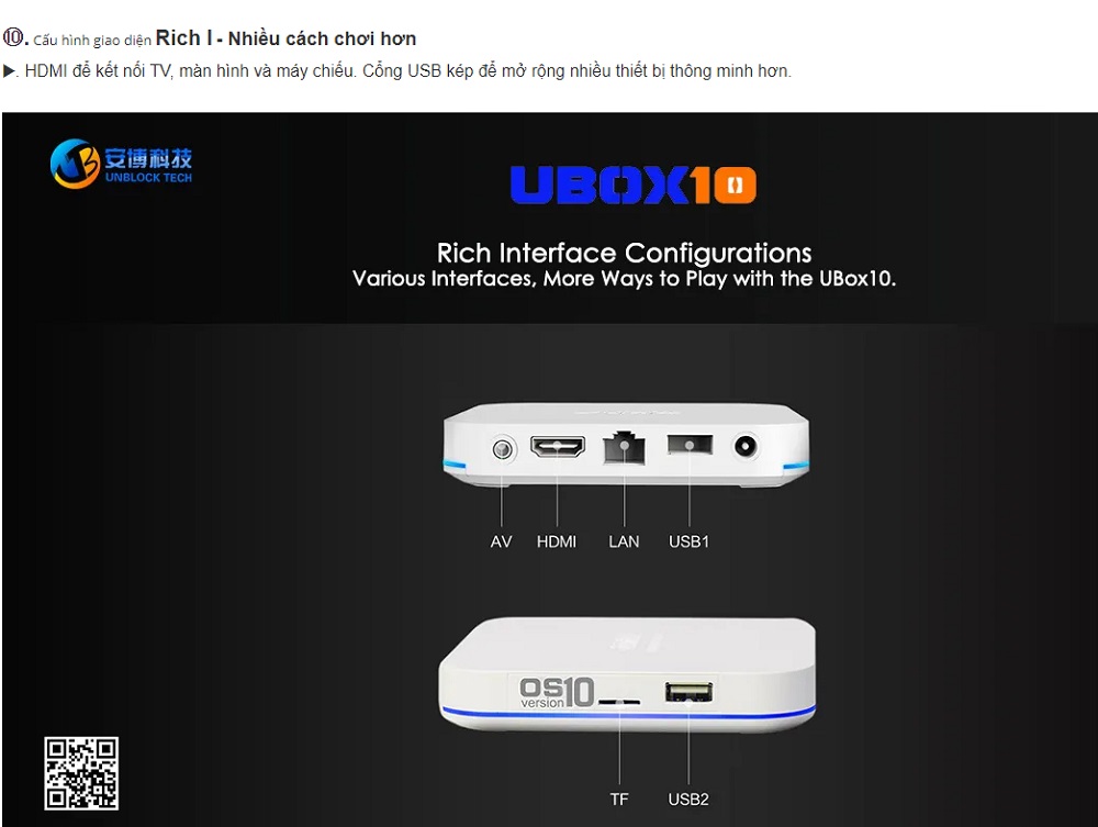 Ubox Gen 10 Ram 4G Xem Phim, Thể Thao, Truyền Hình Quốc Tế Cap Cấp Nhất Hiện Nay